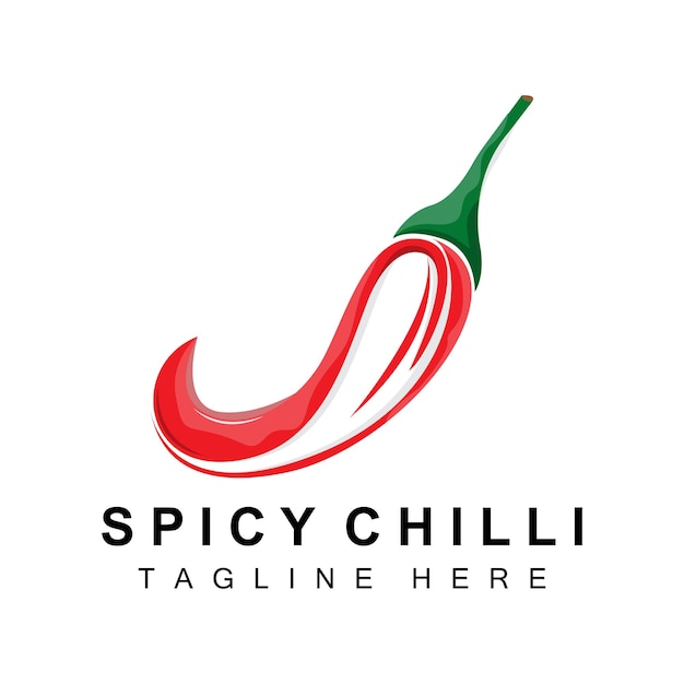 Vibrant Chili Pepper Emblem with Stylized Swirl Design | Jiffy Designs