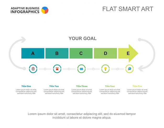 Flat Smart Art Infographic Template with Goal Progression Steps | Jiffy ...