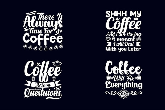 Assortment of Playful Coffee-Themed Typographic Designs | Jiffy Designs