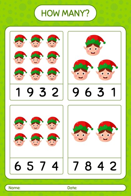 Counting Jolly Elf Faces in a Fun Holiday Activity | Jiffy Designs
