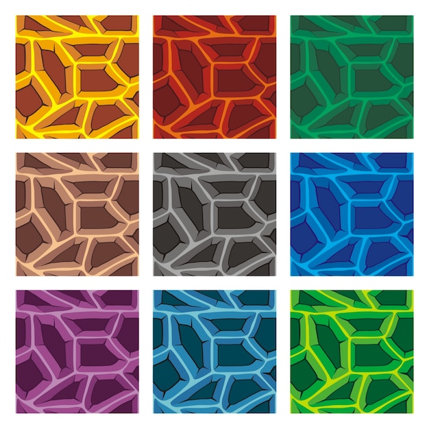 Vibrant Geometric Pattern Tiles in Diverse Color Palettes | Jiffy Designs