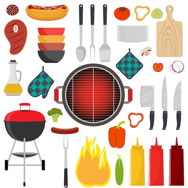 Vibrant Barbecue Essentials and Grilling Accessories Collection | Jiffy ...