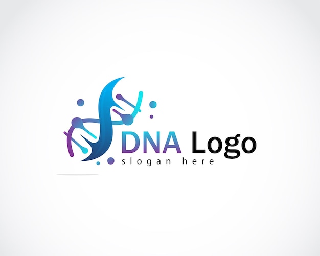 Vibrant DNA Helix Logo with Slogan | Jiffy Designs