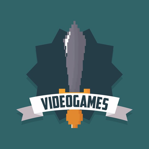 Vibrant Retro Videogame Emblem with Geometric Shapes | Jiffy Designs