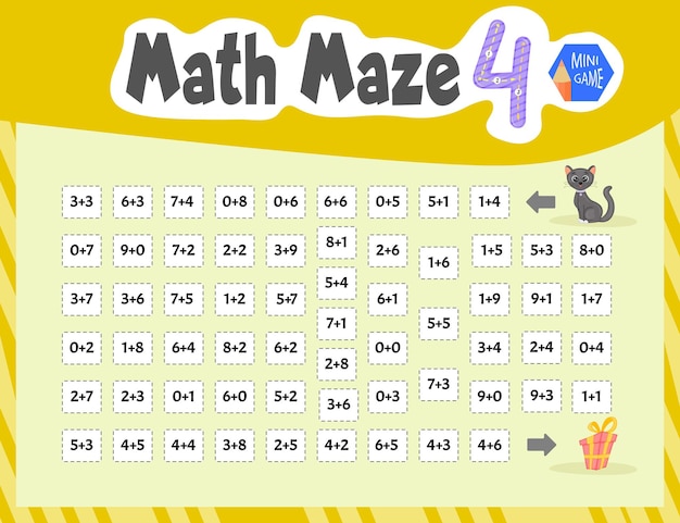 Engaging Math Maze for Kids: Solve Arithmetic Puzzles | Jiffy Designs