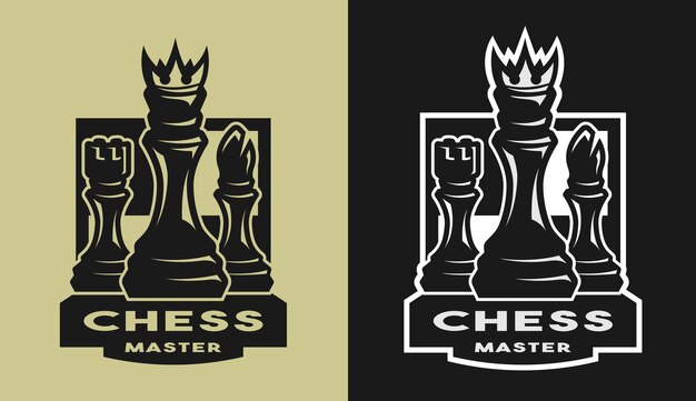 Iconic Chess Master Logo Design with Royal Chess Pieces | Jiffy Designs