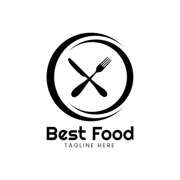 Delicious Dining Experience: Best Food Logo with Crossed Utensils ...