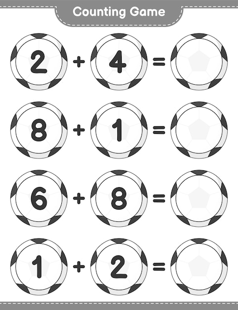 Engaging Math Puzzle: Soccer Ball Counting Game | Jiffy Designs