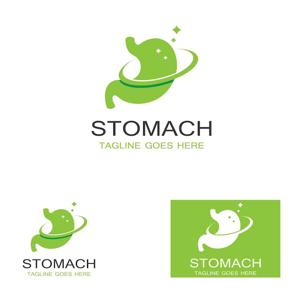 Vibrant Green Stomach Icon with Swirling Design | Jiffy Designs