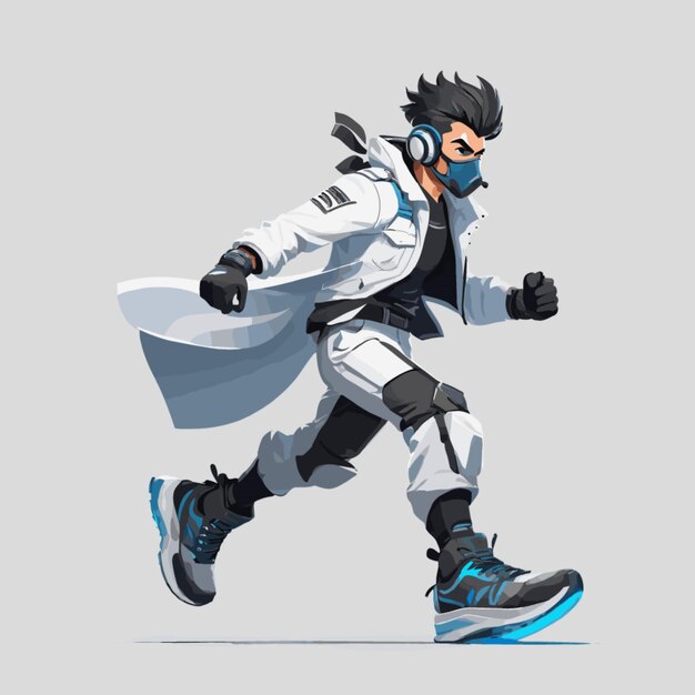 Dynamic Superhero in Striking Futuristic Attire | Jiffy Designs