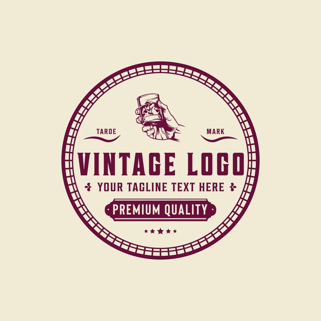 Timeless Vintage Logo with Locomotive Illustration | Jiffy Designs