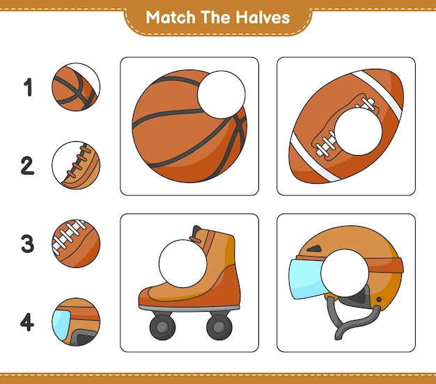Matching Game: Iconic Sports Gear Halves Revealed | Jiffy Designs