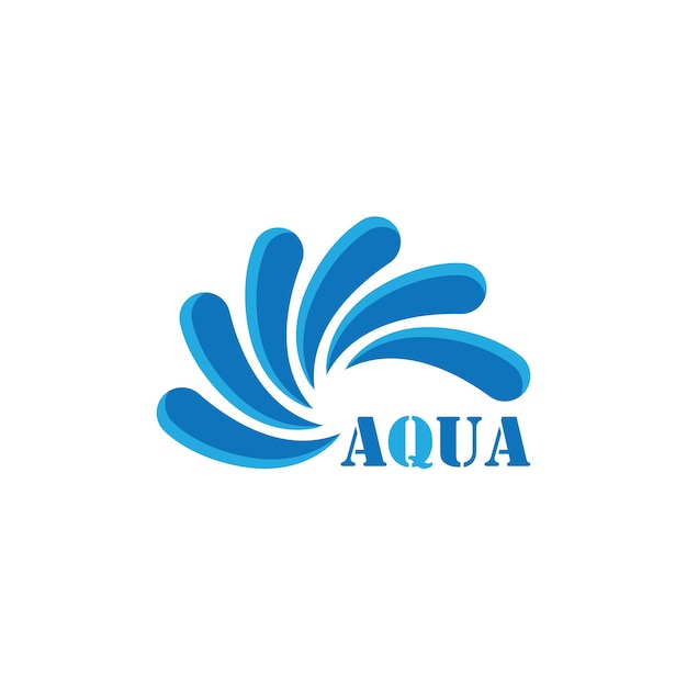 Vibrant Aqua Splash Logo with Flowing Waves | Jiffy Designs
