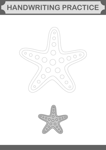 Captivating Starfish Handwriting Practice Template | Jiffy Designs