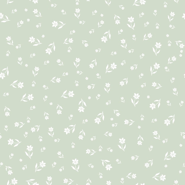 Subtle Floral Pattern on Pale Green Background | Jiffy Designs