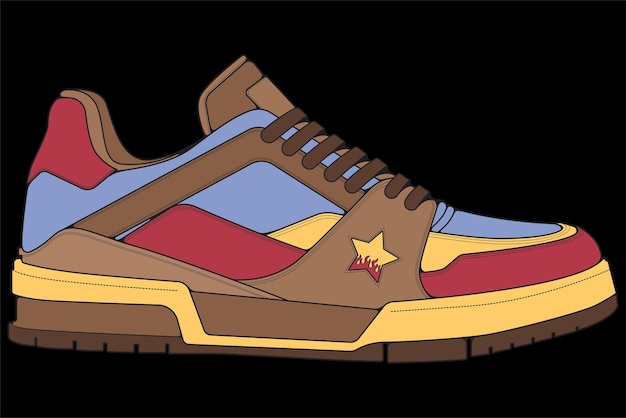 Vibrant and Stylish Sneaker Design with Geometric Patterns | Jiffy Designs