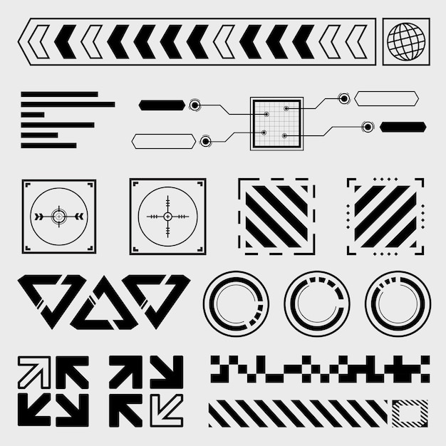 Minimalist Geometric Symbols and Directional Arrows Pattern | Jiffy Designs