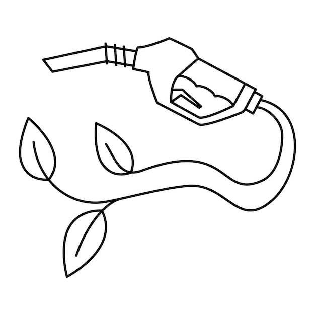 Stylized Fuel Pump with Leaf Design | Jiffy Designs