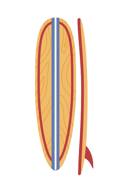 Vibrant Retro Surfboard with Retro Stripes | Jiffy Designs