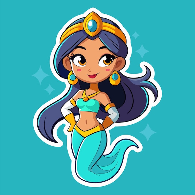 Enchanting Mermaid Princess in Vibrant Aquatic Attire | Jiffy Designs