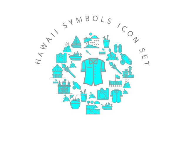 Vibrant Collection of Hawaiian Themed Graphic Elements | Jiffy Designs