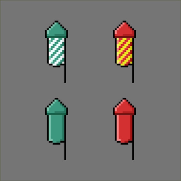 Vibrant Pixel Art Fireworks Collection for Diverse Design Needs | Jiffy ...
