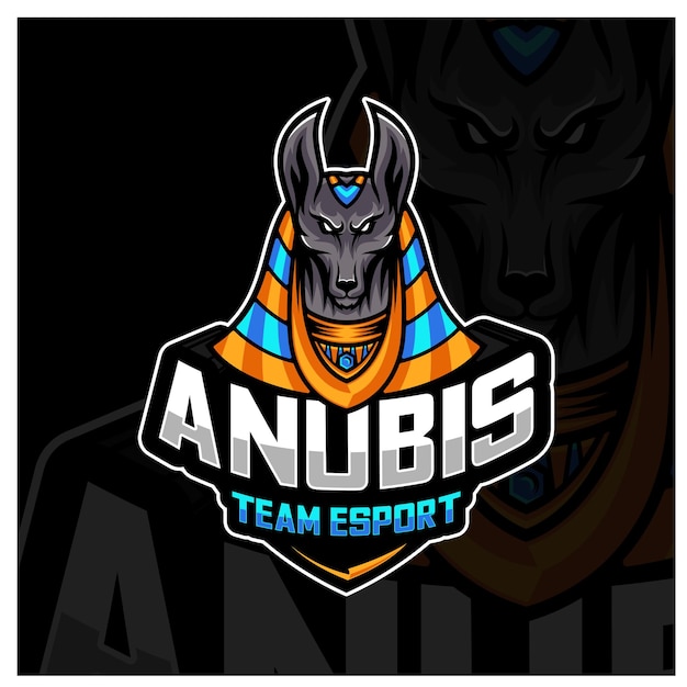 Striking Anubis Esports Team Logo with Vibrant Colors | Jiffy Designs