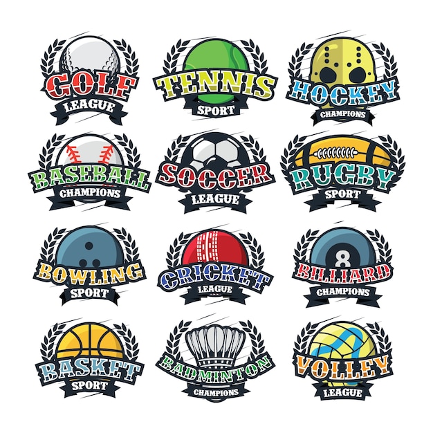Vibrant Collection of Iconic Sports Emblems and Logos | Jiffy Designs
