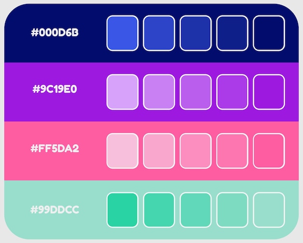 Vibrant Color Palette with Hexadecimal Codes | Jiffy Designs