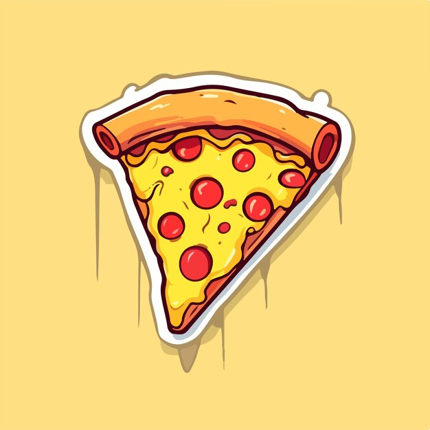Delectable Pizza Slice with Vibrant Toppings | Jiffy Designs