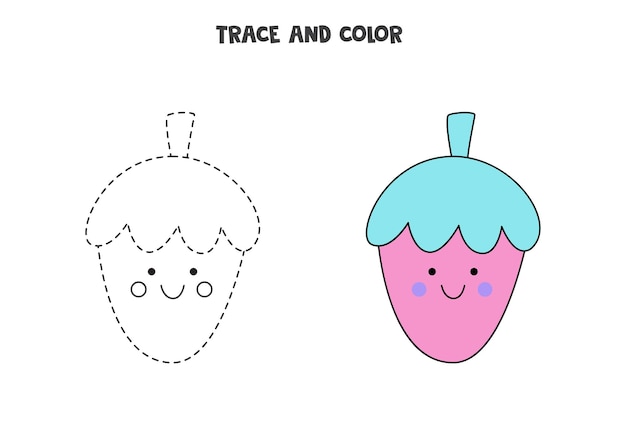 Adorable Strawberry Tracing and Coloring Activity | Jiffy Designs