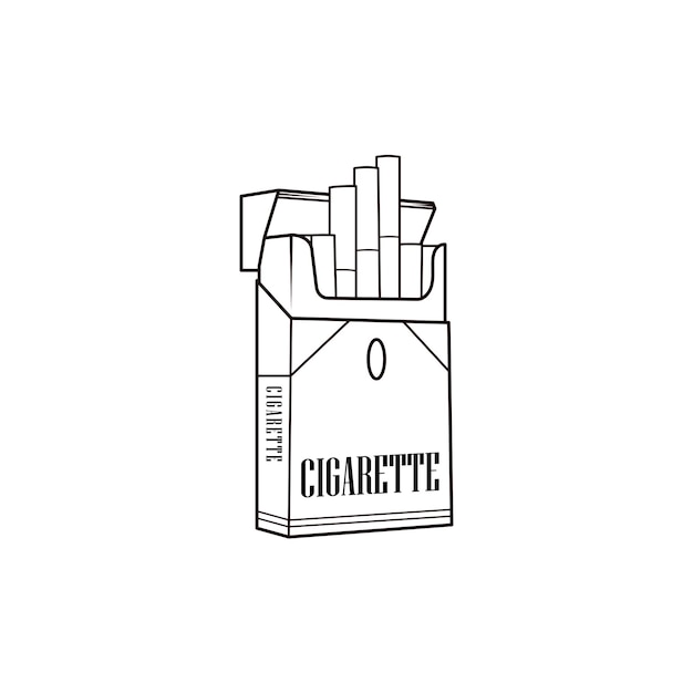 Minimalist Cigarette Pack with Geometric Shapes and Text | Jiffy Designs