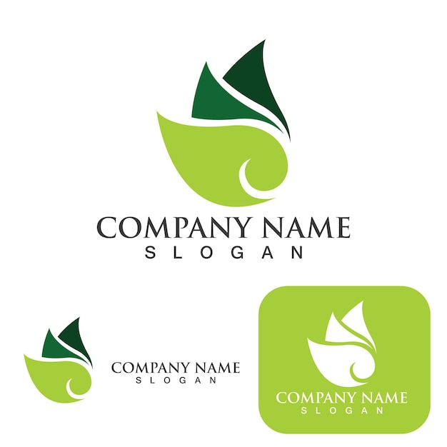 Nature-Inspired Logo Collection: Leaf Motifs in Green Hues | Jiffy Designs