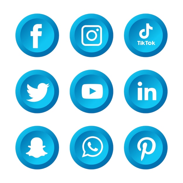 Vibrant Social Media Platform Icons in Minimalist Style | Jiffy Designs