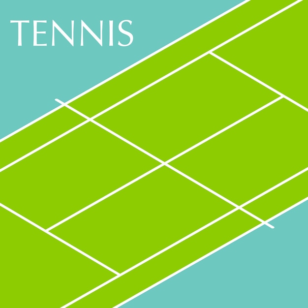 Vibrant Tennis Court Layout with Diagonal Lines | Jiffy Designs