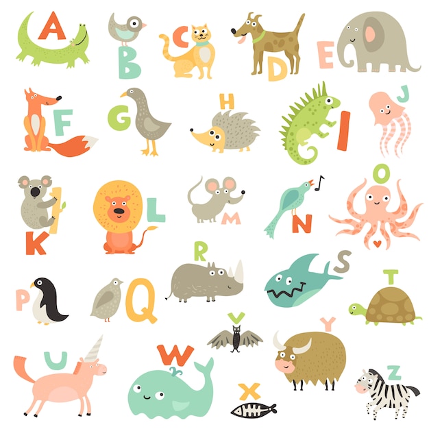 Whimsical Animal Alphabet Collection with Vibrant Illustrations | Jiffy ...