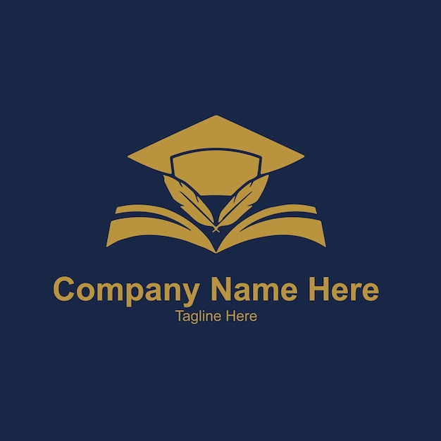 Elegant Graduation Cap and Open Book Logo Design | Jiffy Designs