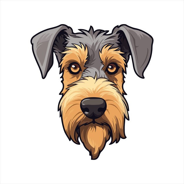 Adorable Schnauzer Dog Face with Expressive Eyes | Jiffy Designs