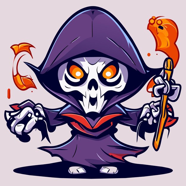 Fearsome Hooded Skeleton Wielding Dual Blades | Jiffy Designs