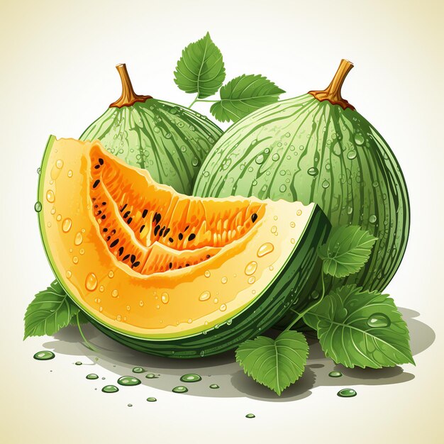 Vibrant Melon Medley with Fresh Leaves | Jiffy Designs