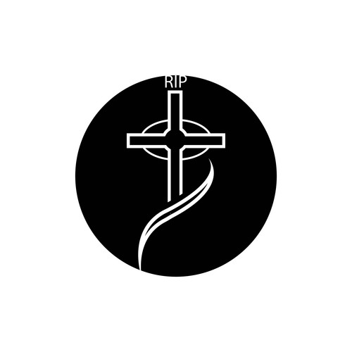 Logo Of Christian Cemetery Vector Illustration Design Template | Jiffy ...