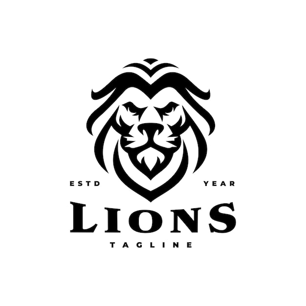 Majestic Lions Emblem - Timeless Strength and Prowess | Jiffy Designs