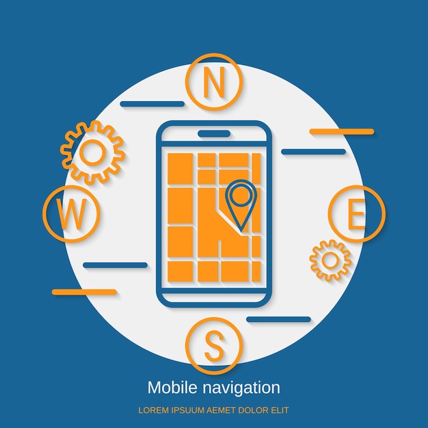 Vibrant Mobile Navigation Icons and Symbols on Blue Background | Jiffy ...