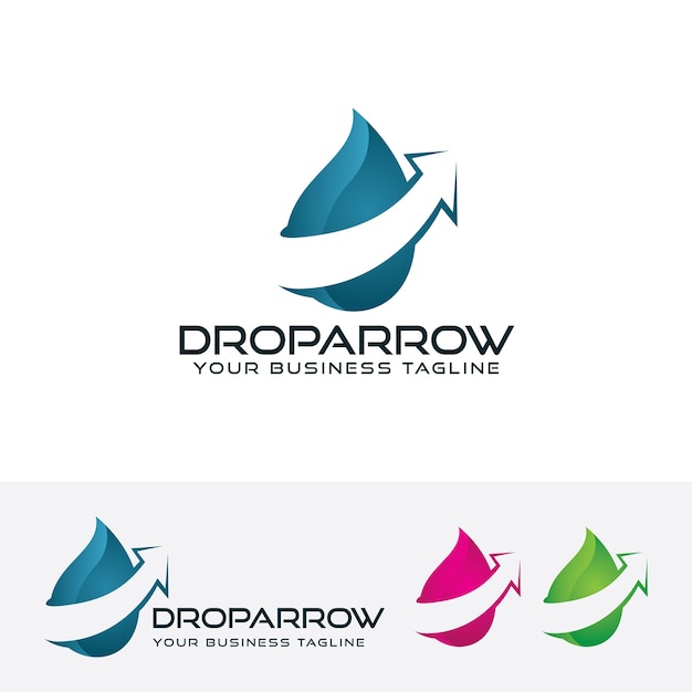 Sleek and Versatile Drop Arrow Logo Design | Jiffy Designs