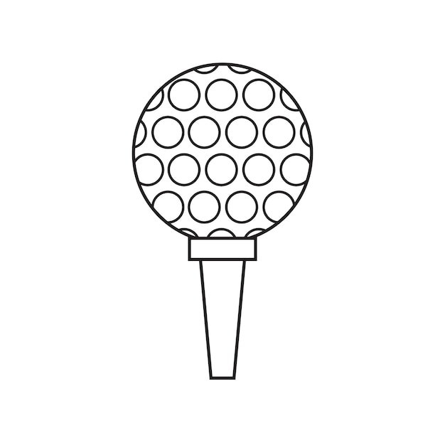 Minimalist Golf Ball Icon Depicting Circular Patterns | Jiffy Designs