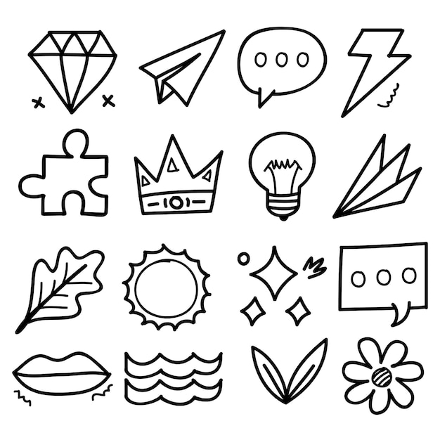 Playful Minimalist Symbols: Geometric Shapes and Expressive Icons ...