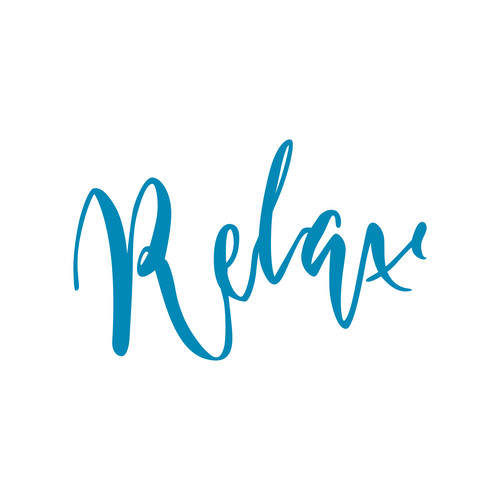 Relax Lettering Isolated. Inscription Reminder On Summer Vacations ...
