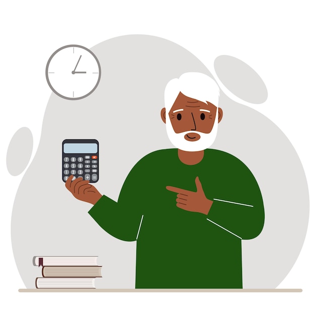 Thoughtful Man Holding Calculator in Workspace | Jiffy Designs