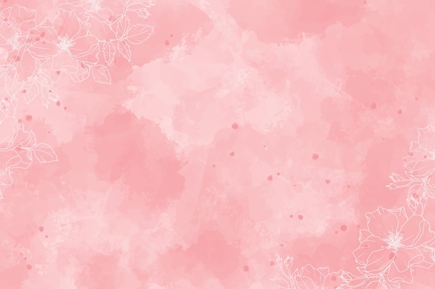 Delicate Pink Floral Watercolor Background with Faint Starry Pattern ...