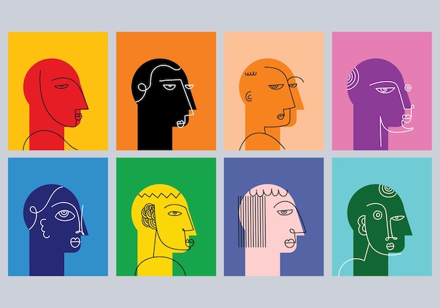 Vibrant Profiles: A Colorful Celebration of Diverse Faces | Jiffy Designs